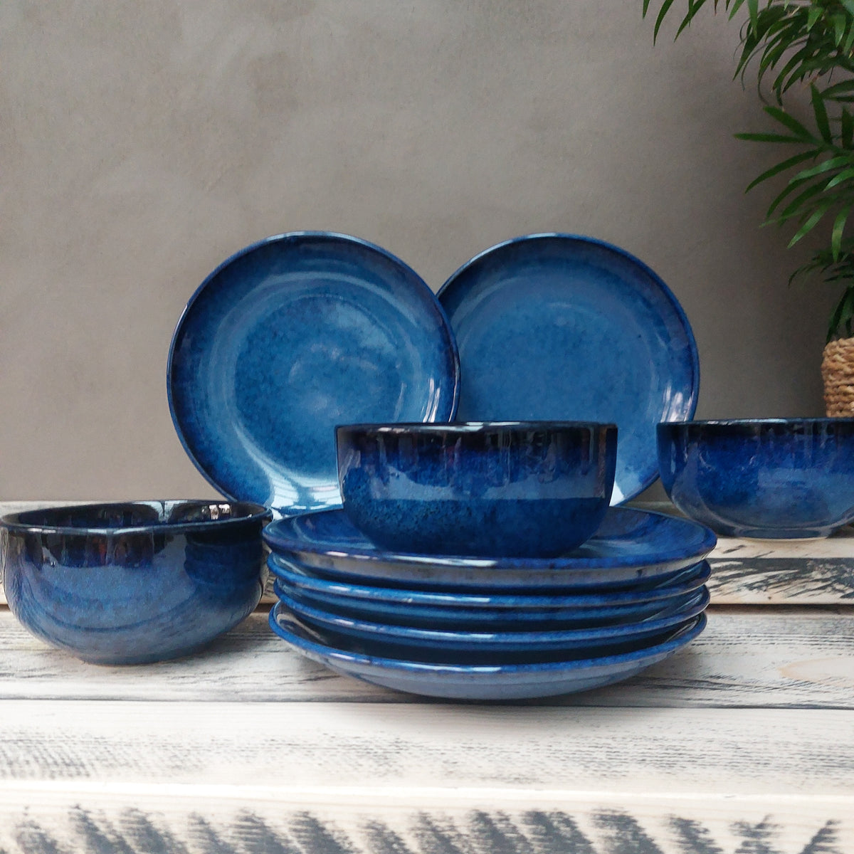 Neeli Indigo Blue Handcrafted Ceramic Bowl | Anav